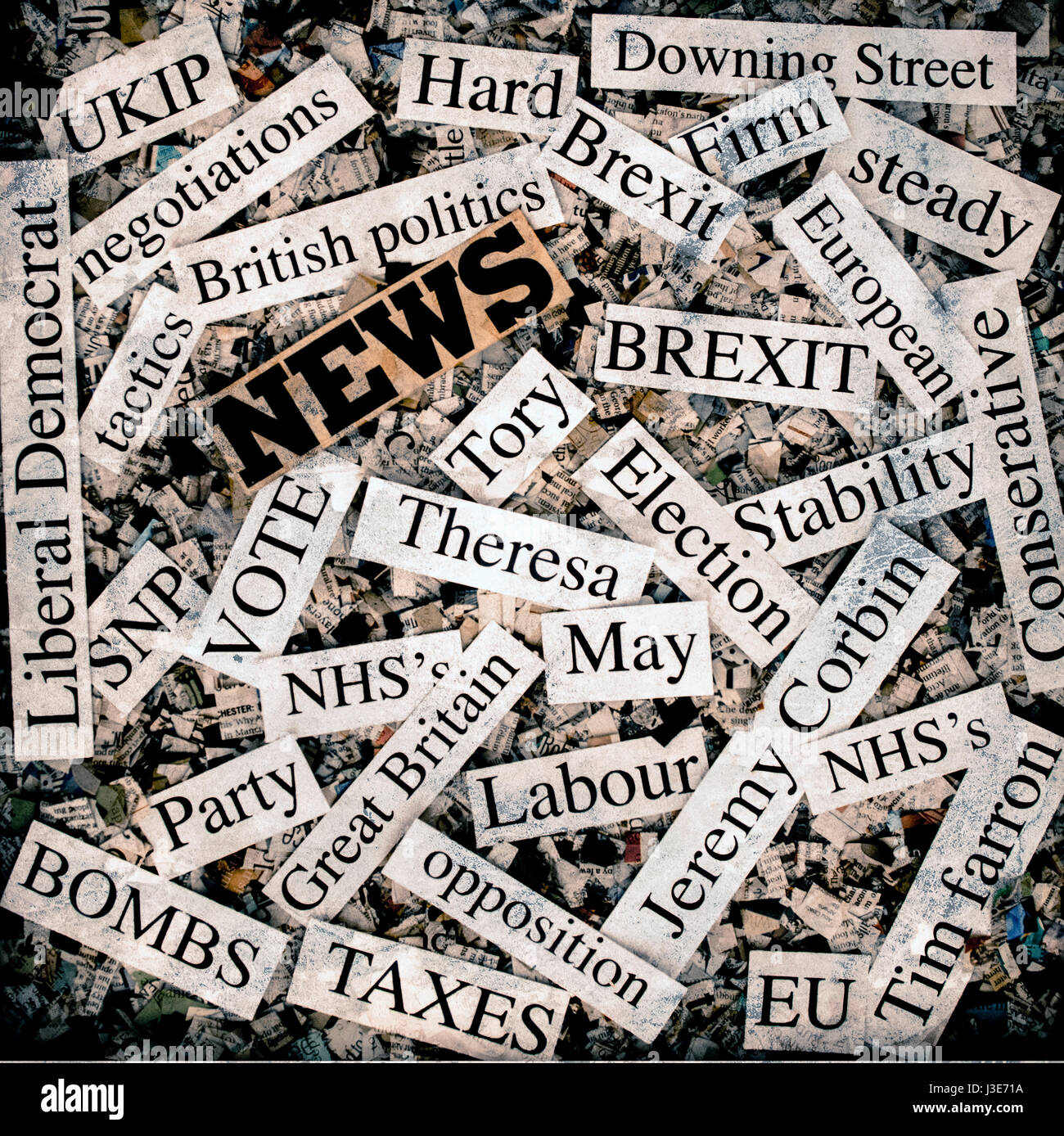 the UK election news from above Stock Photo - Alamy