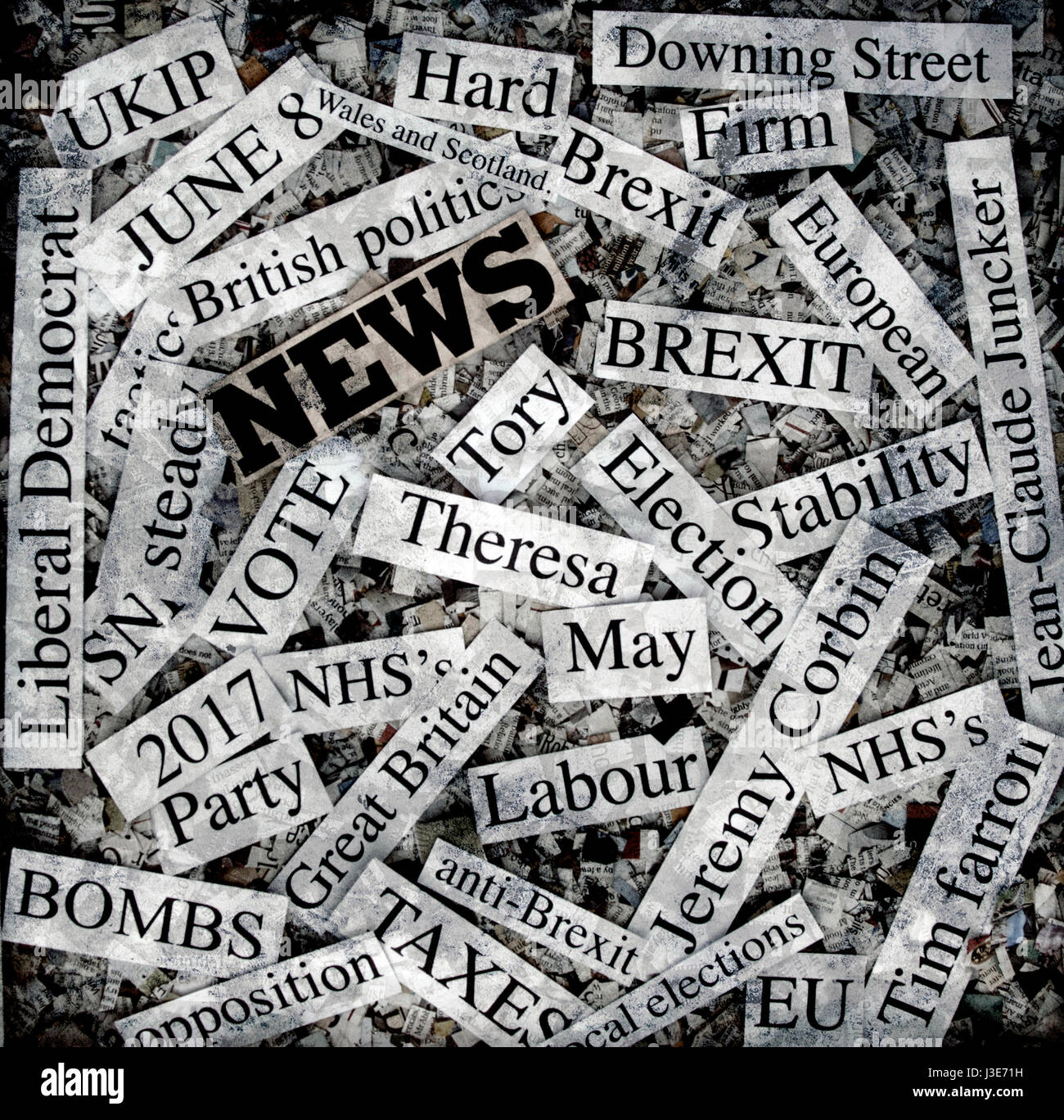 the UK election news from above Stock Photo - Alamy
