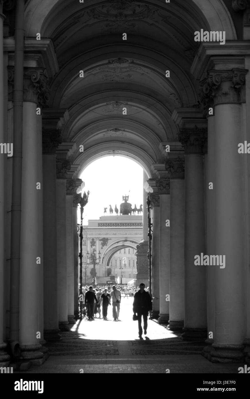 St petersburg russia hermitage Black and White Stock Photos & Images ...