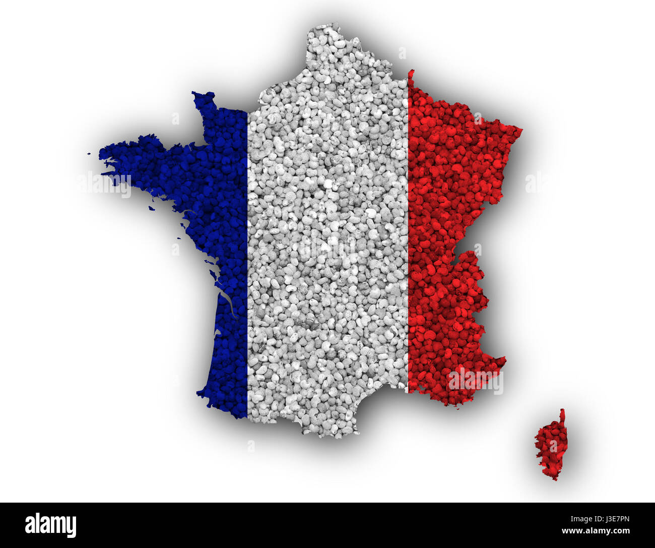 Textured map of France in nice colors Stock Photo - Alamy