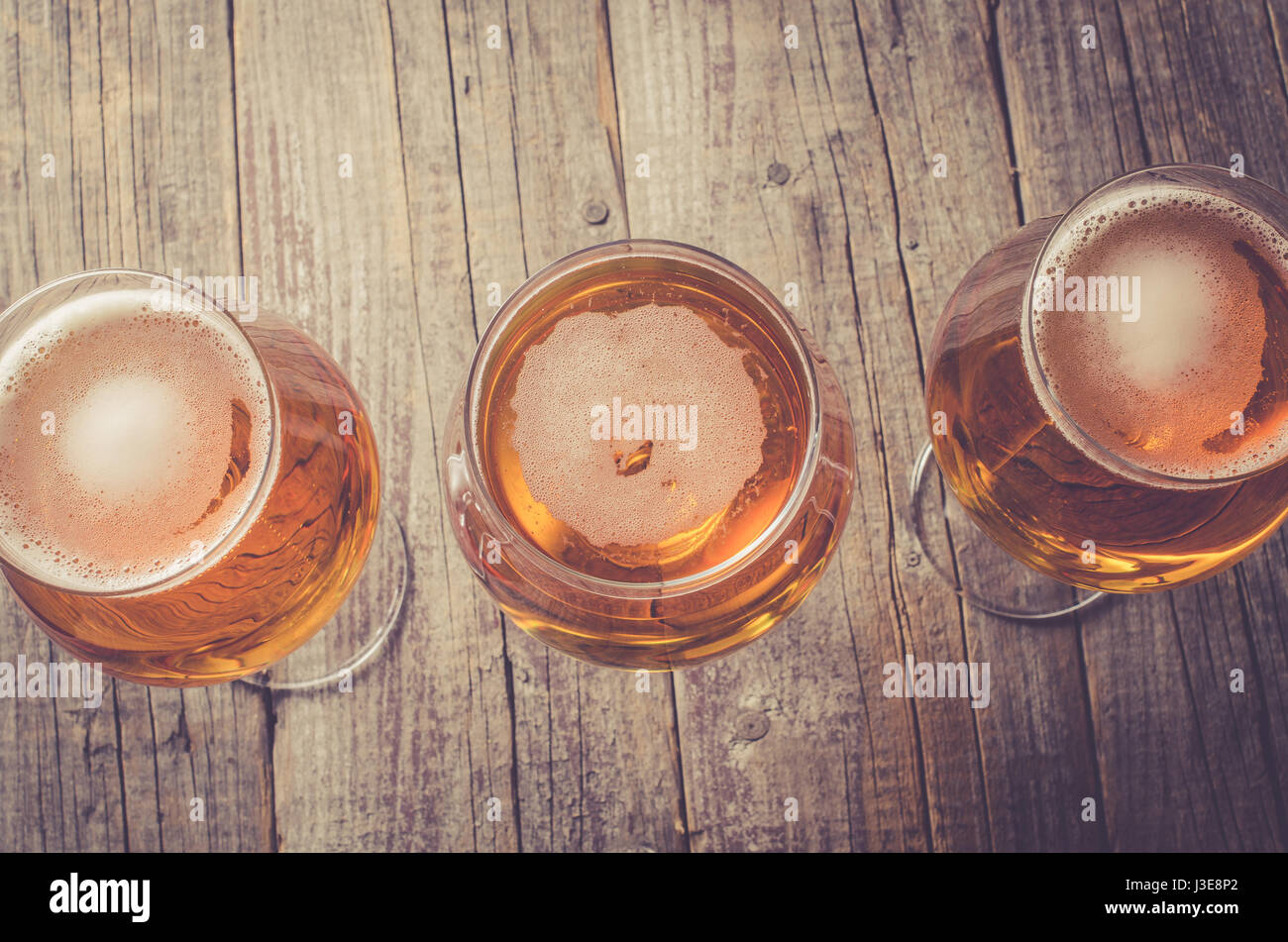 Overhead shot beer glasses hi-res stock photography and images - Alamy
