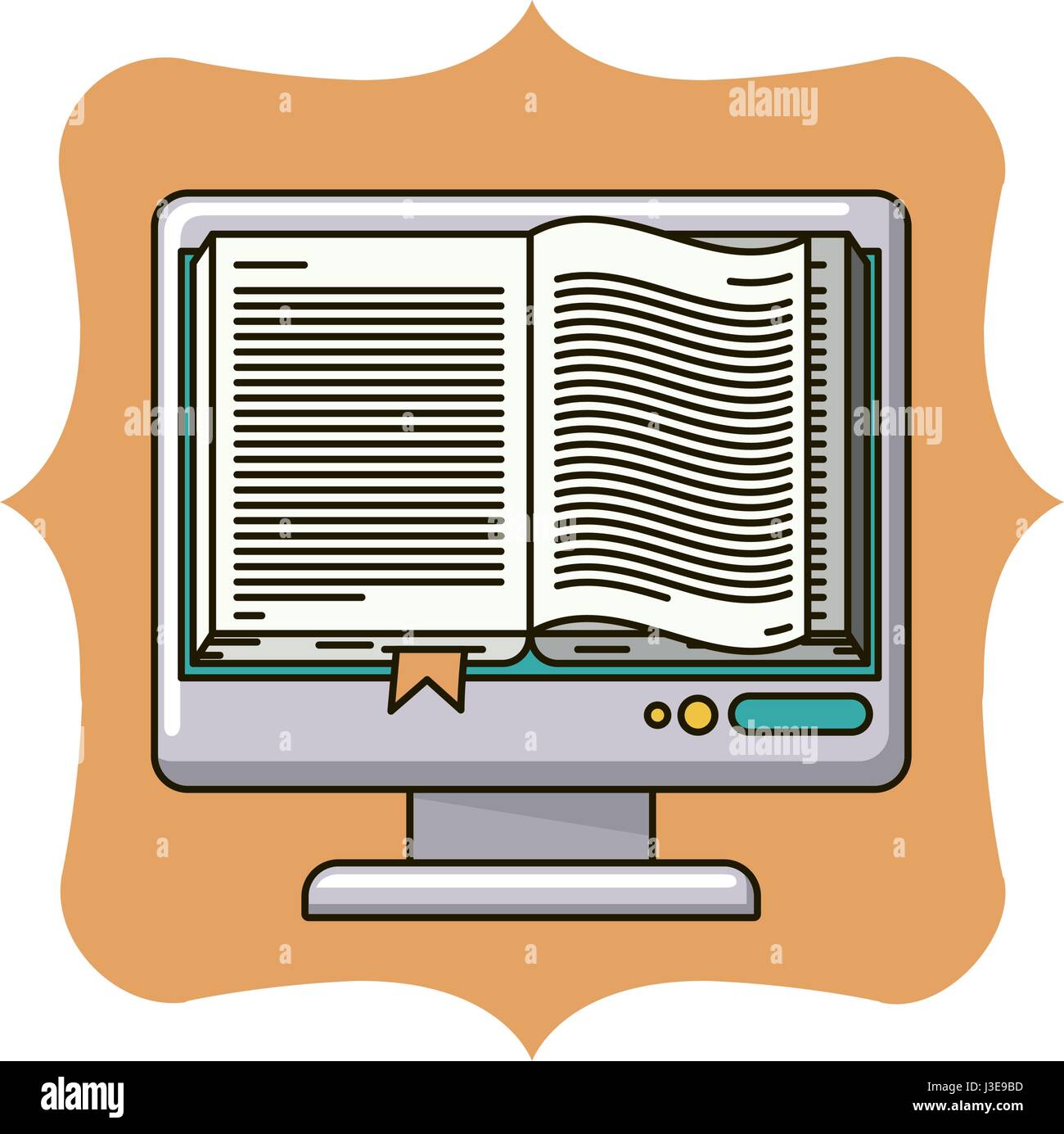 Isolated ebook inside frame design Stock Vector Image & Art - Alamy