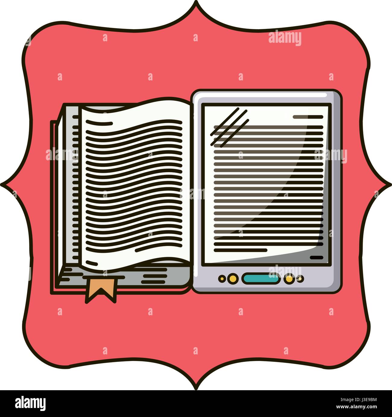 Isolated ebook inside frame design Stock Vector Image & Art - Alamy