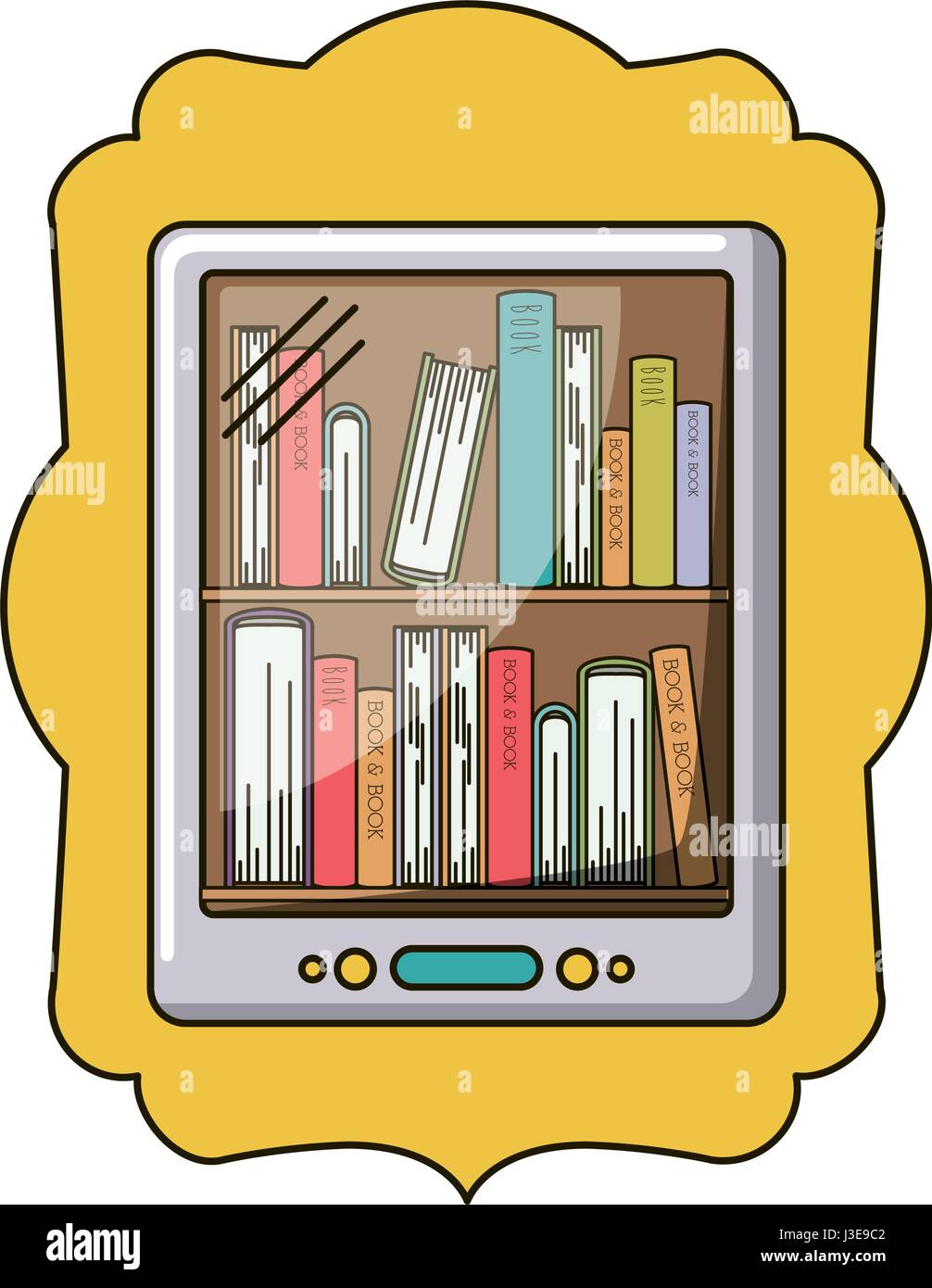 Isolated ebook inside frame design Stock Vector Image & Art - Alamy