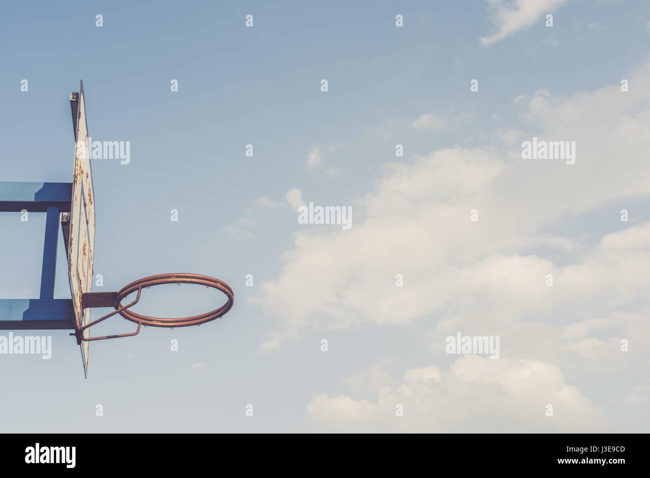 Old basketball hoop Stock Photo - Alamy
