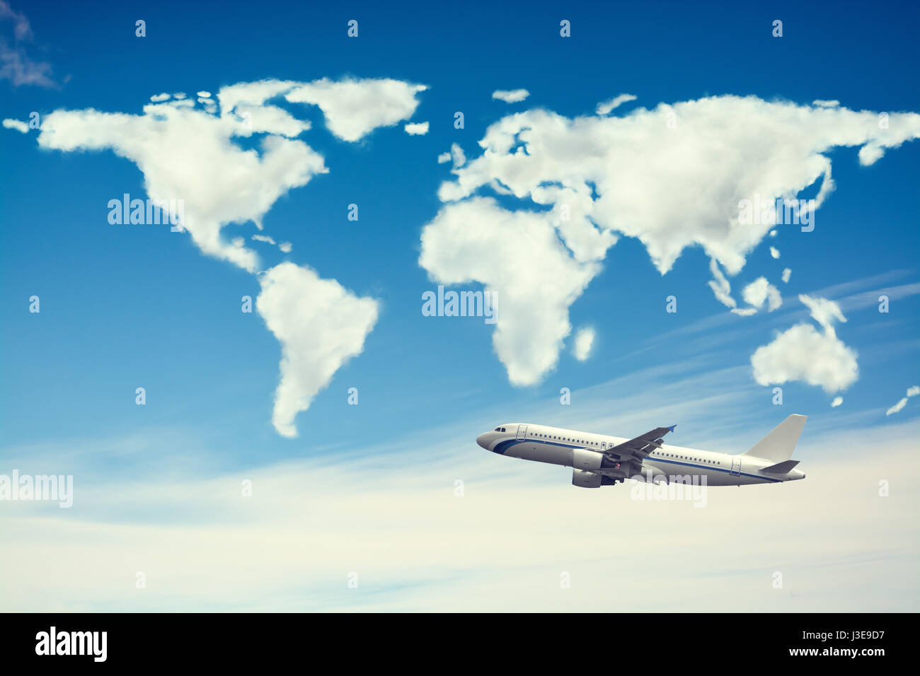 Travel the world cloud concept Stock Photo - Alamy