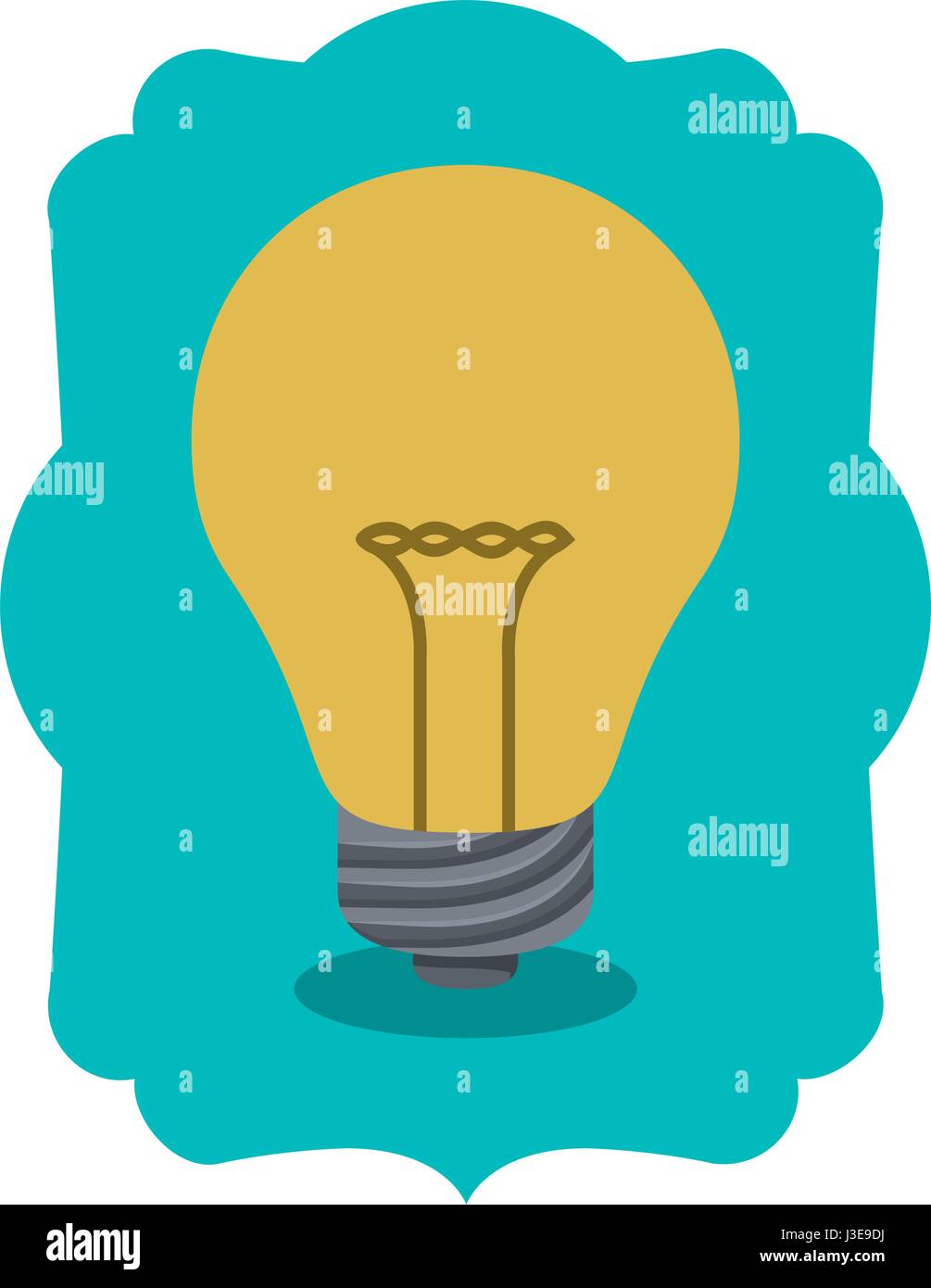 Isolated light bulb inside frame design Stock Vector Image & Art - Alamy