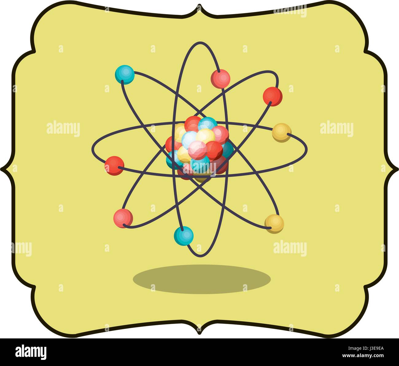 Isolated atom inside frame design Stock Vector Image & Art - Alamy