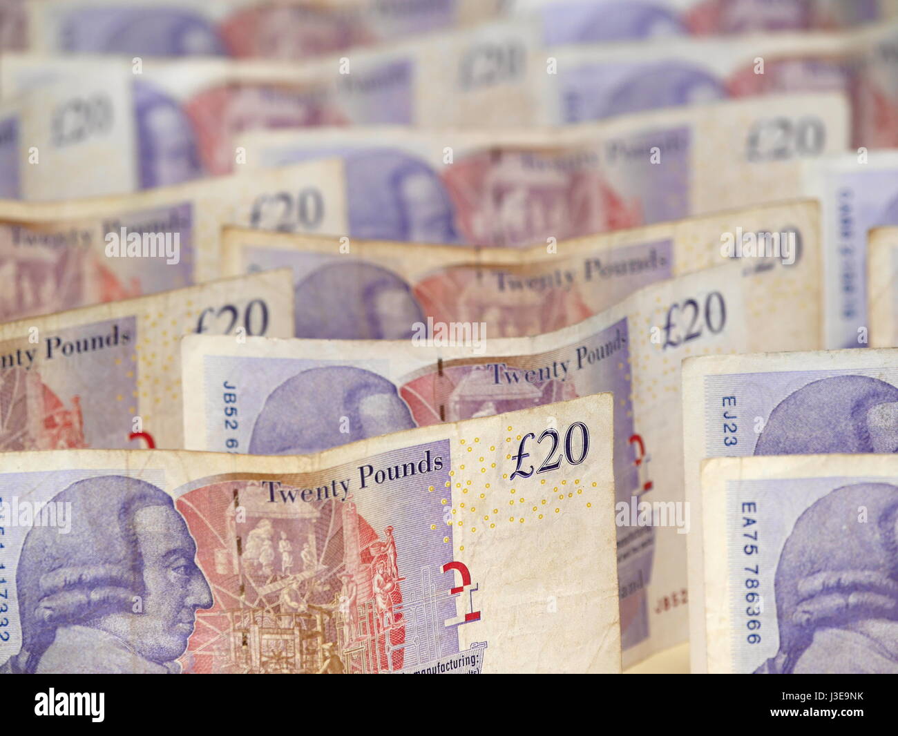 lots of Twenty pound notes Stock Photo - Alamy