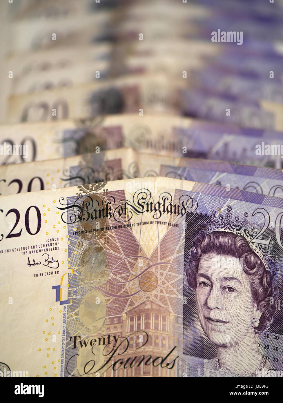 lots of Twenty pound notes Stock Photo - Alamy