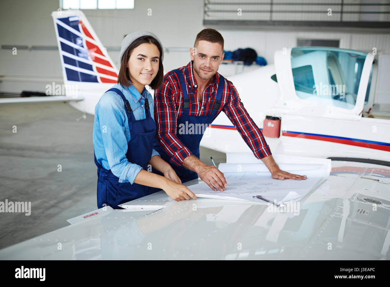 Smiling Airport Service Crew Stock Photo - Alamy
