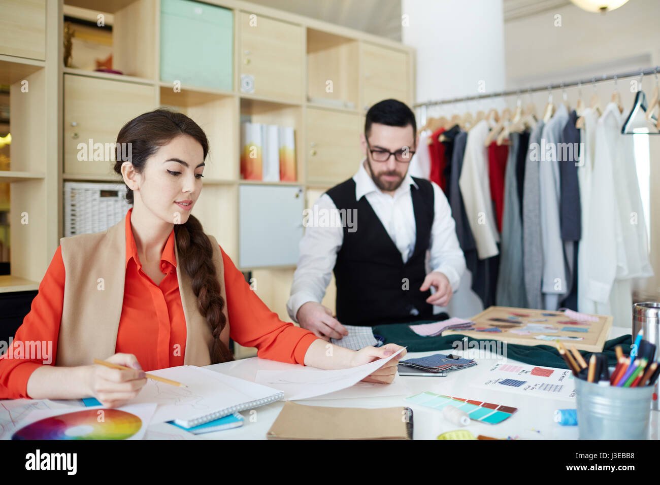 Fashion designer at work Stock Photo - Alamy