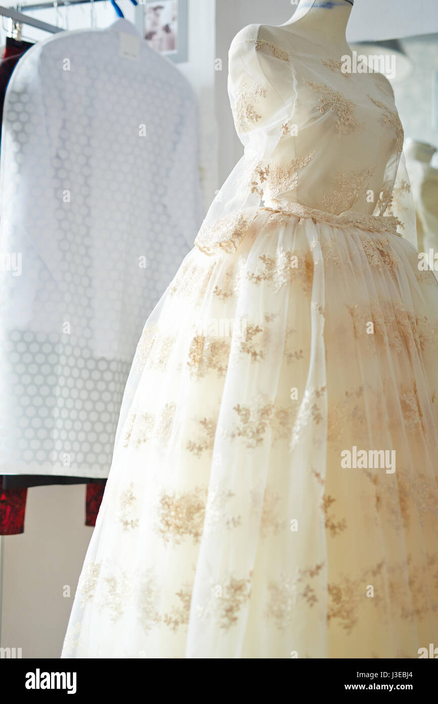 Beautiful Flowing Ball Gown in Tailoring Studio Stock Photo - Alamy