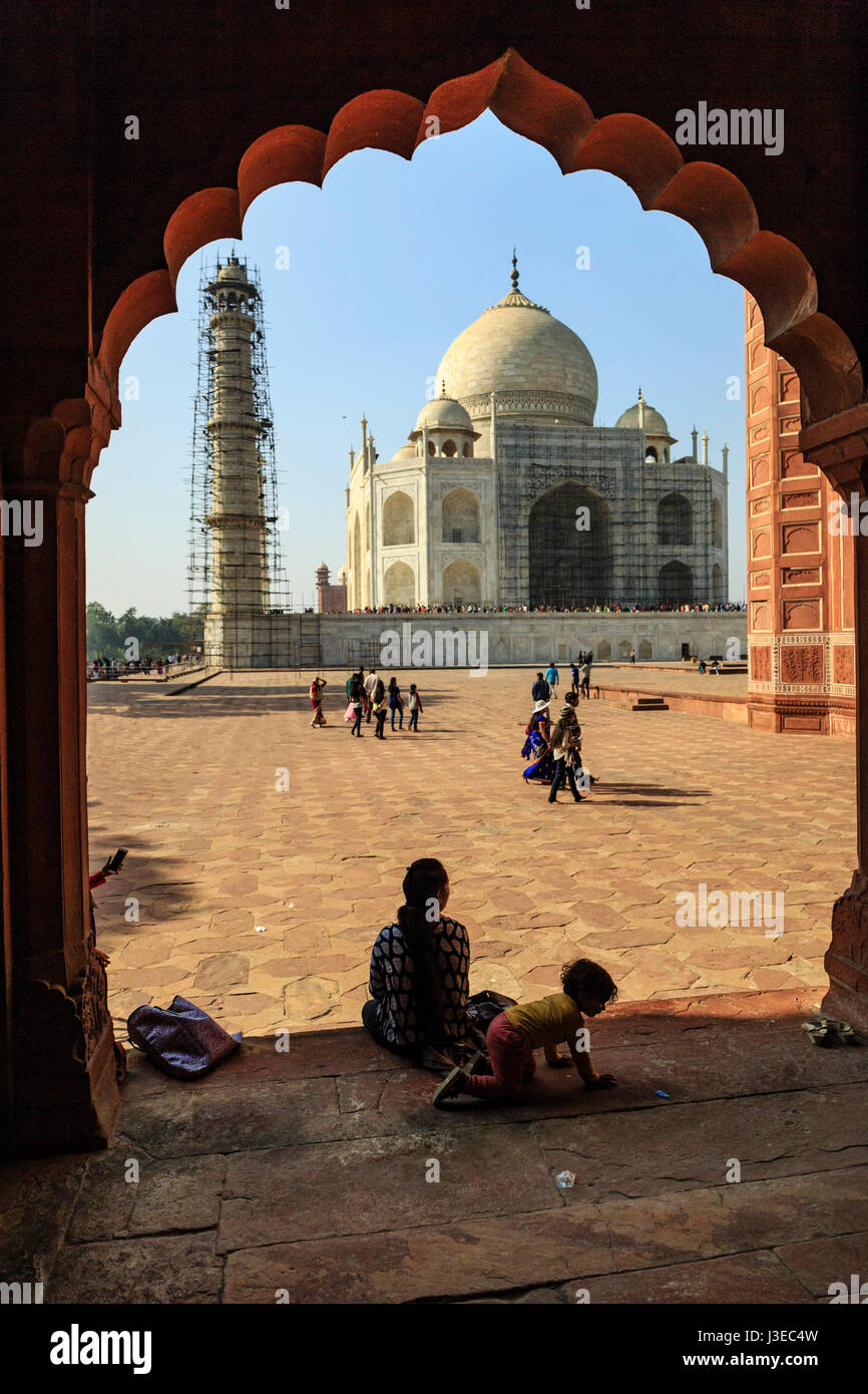 The Taj Mahal in Agra, India is the most visited landmark in India ...