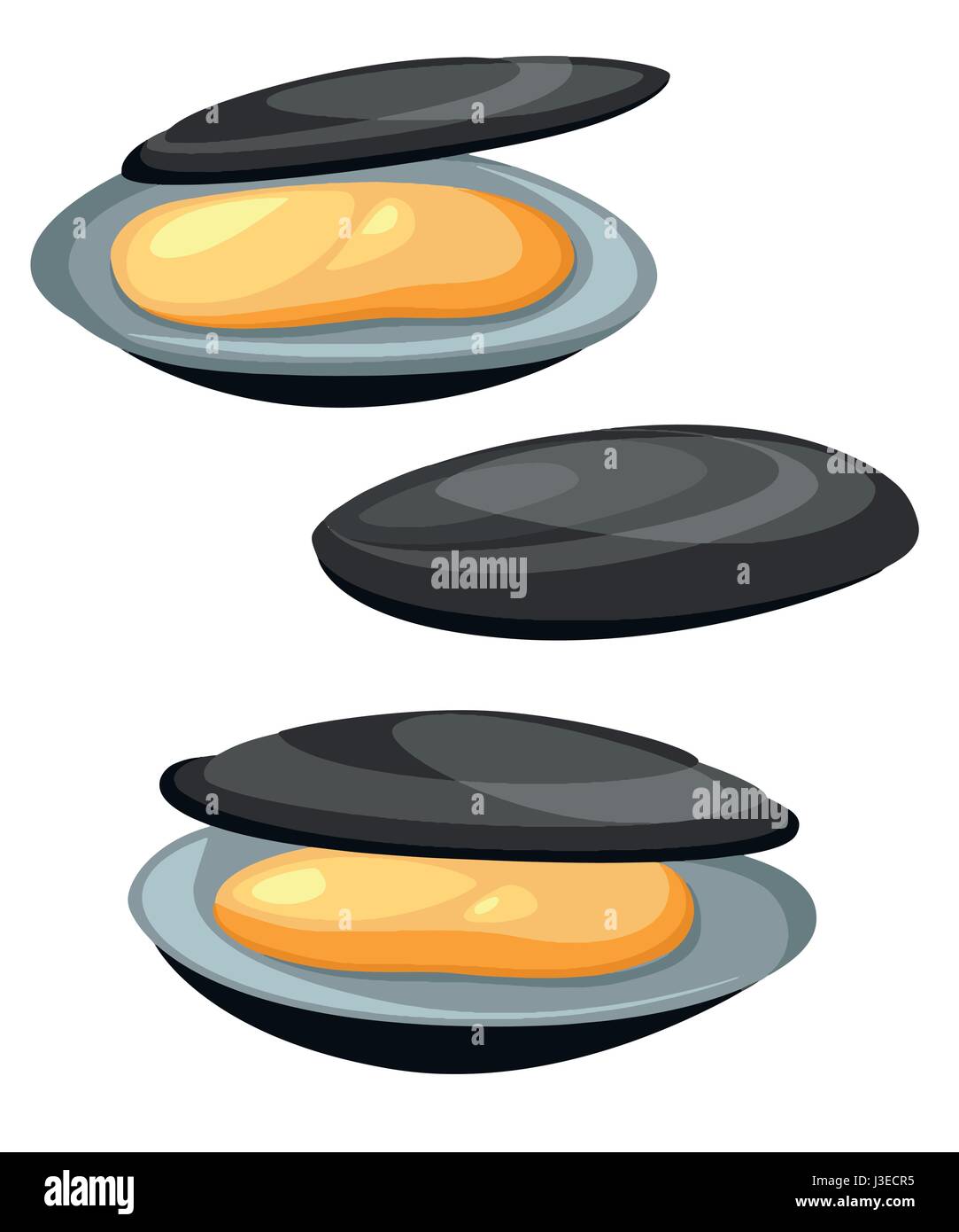 Mussels vector illustration in cartoon style. Seafood product design ...