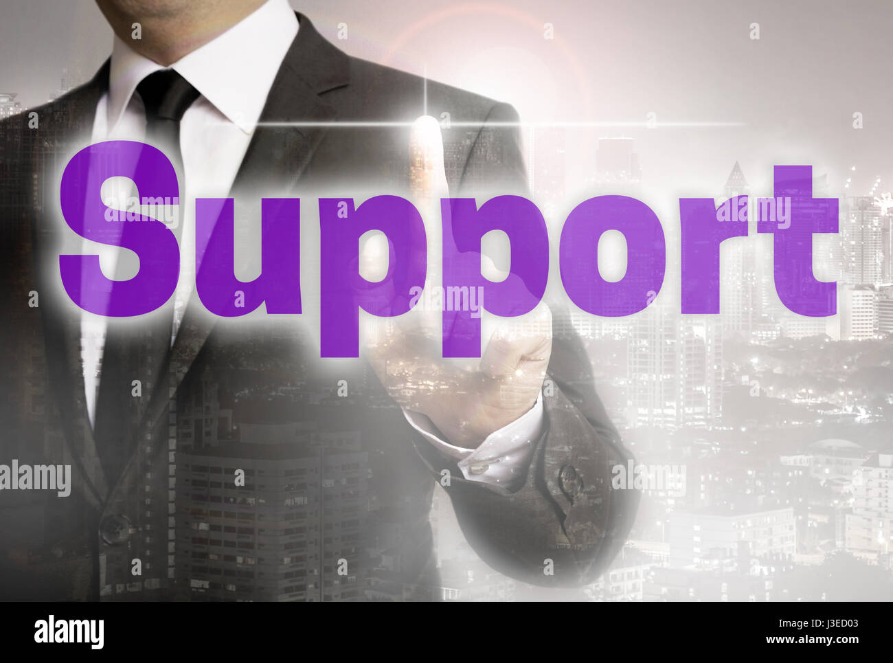 Support is shown by businessman concept Stock Photo - Alamy
