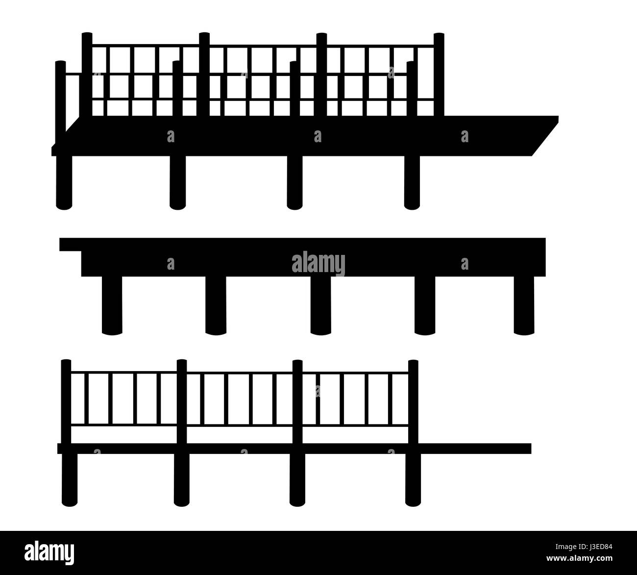 Pier vector vectors Black and White Stock Photos & Images - Alamy