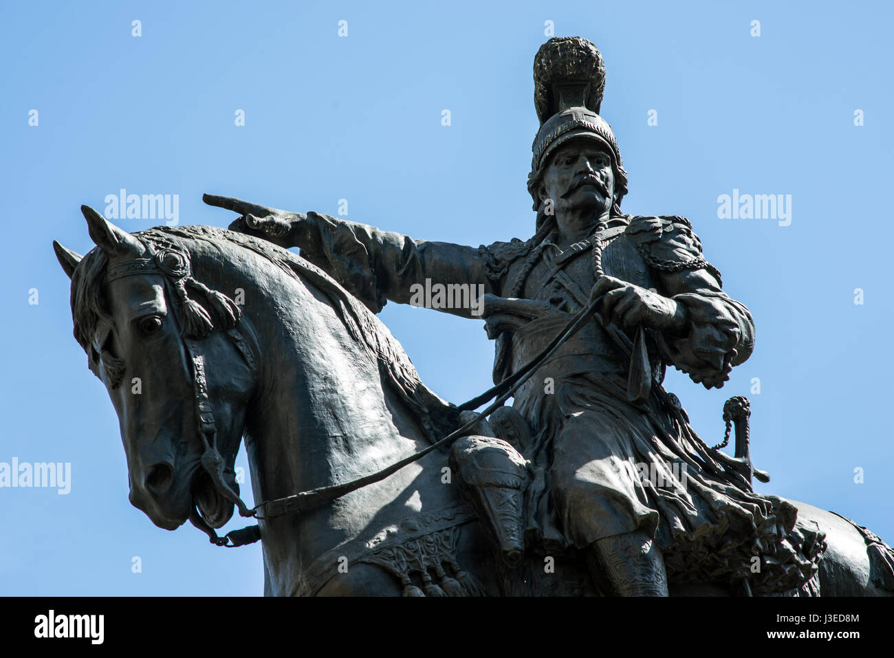 statue of general Theodoros Kolokotronis in Athens Stock Photo - Alamy