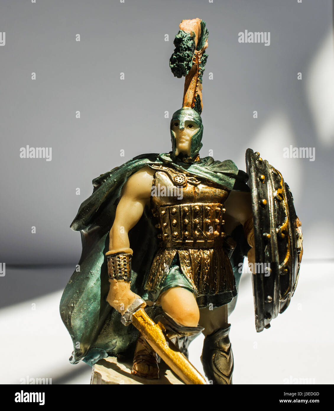 statue of ancient Greek mercenary,isolated Stock Photo - Alamy