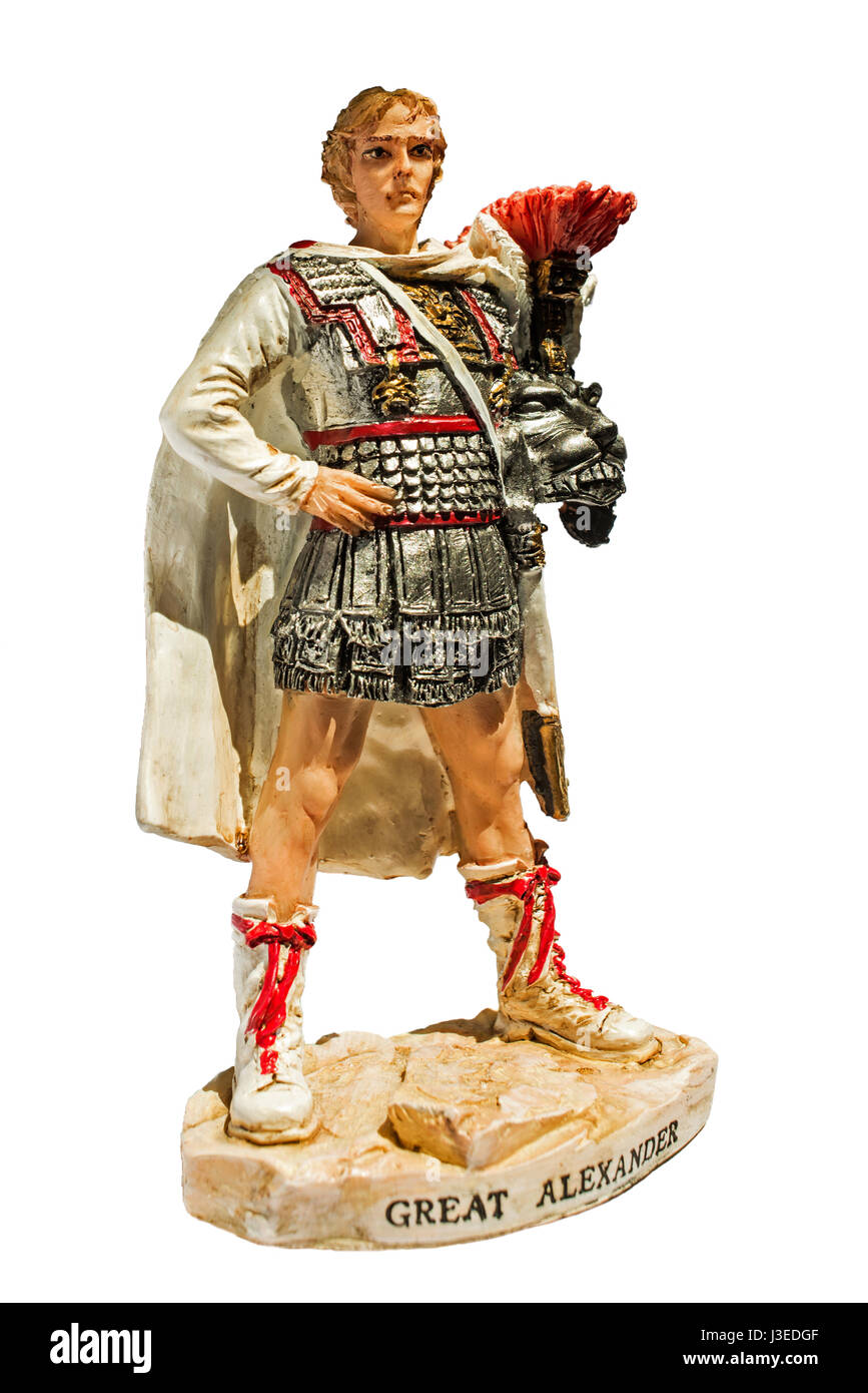 Alexander The Great Greek King Warrior Statue Sculpture