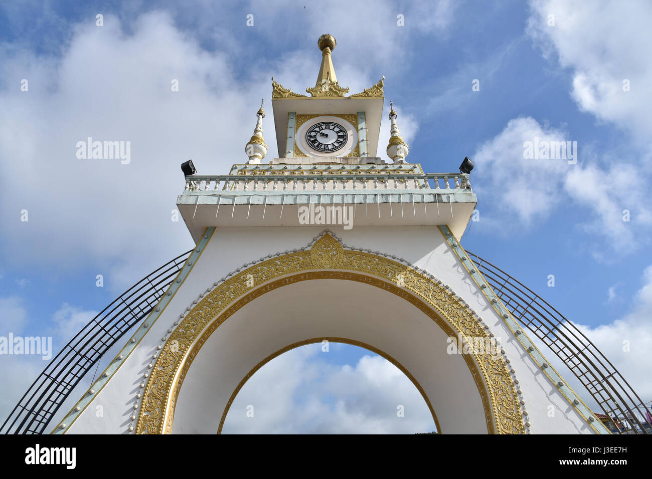 Mong Lah Township Clock tower bridge Shan state Myanmar Stock Photo - Alamy