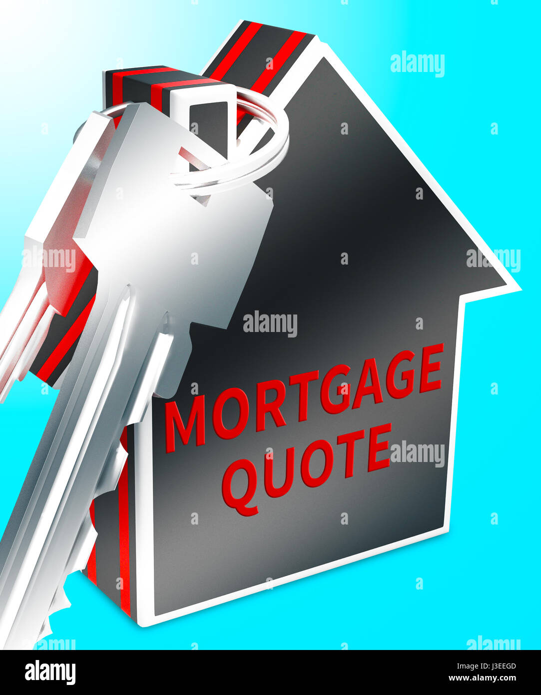Mortgage Quote Keys Representing Real Estate 3d Rendering Stock Photo ...