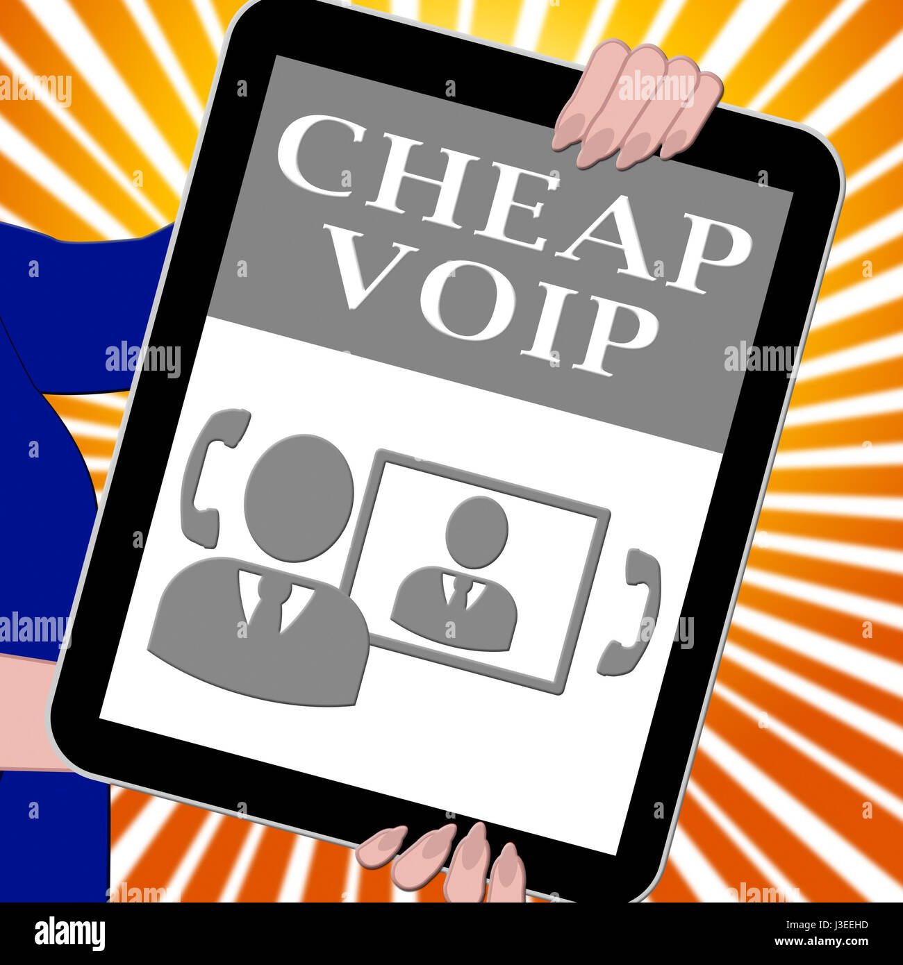 Cheap Voip Tablet Showing Internet Voice 3d Illustration Stock Photo ...