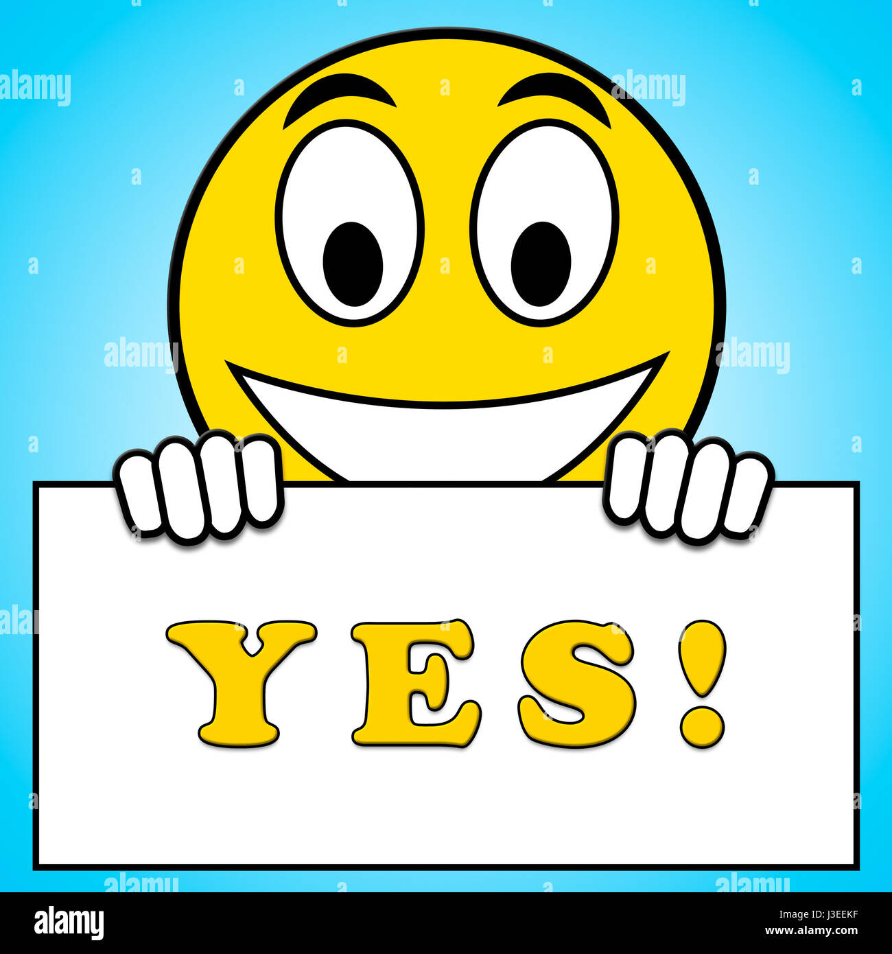 Yes Sign Indicating Approved Pass 3d Illustration Stock Photo - Alamy