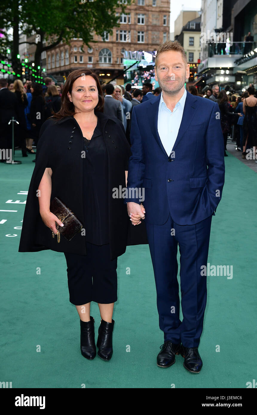 Kenneth Branagh and wife Lindsay Brunnock arriving for the Alien ...