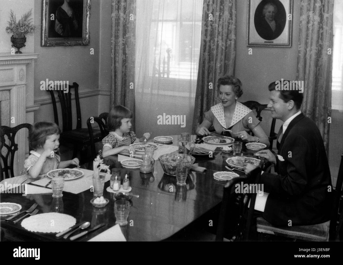 Deborah Kerr with husband Anthony Bartley and daughters Francesca and ...