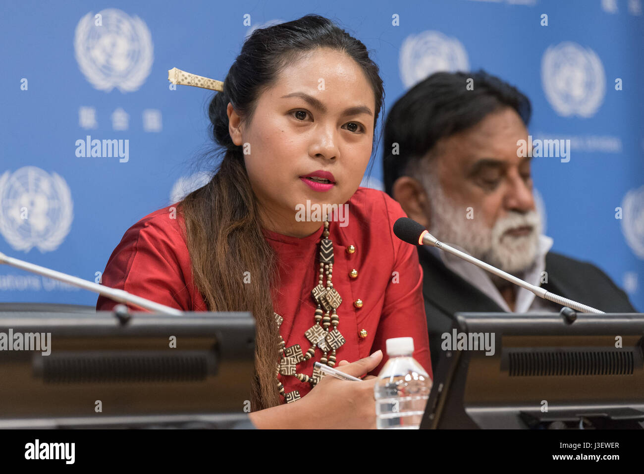 New York, USA. 4th May, 2017. Mai Thin Yu Mon from the Asia Indigenous ...