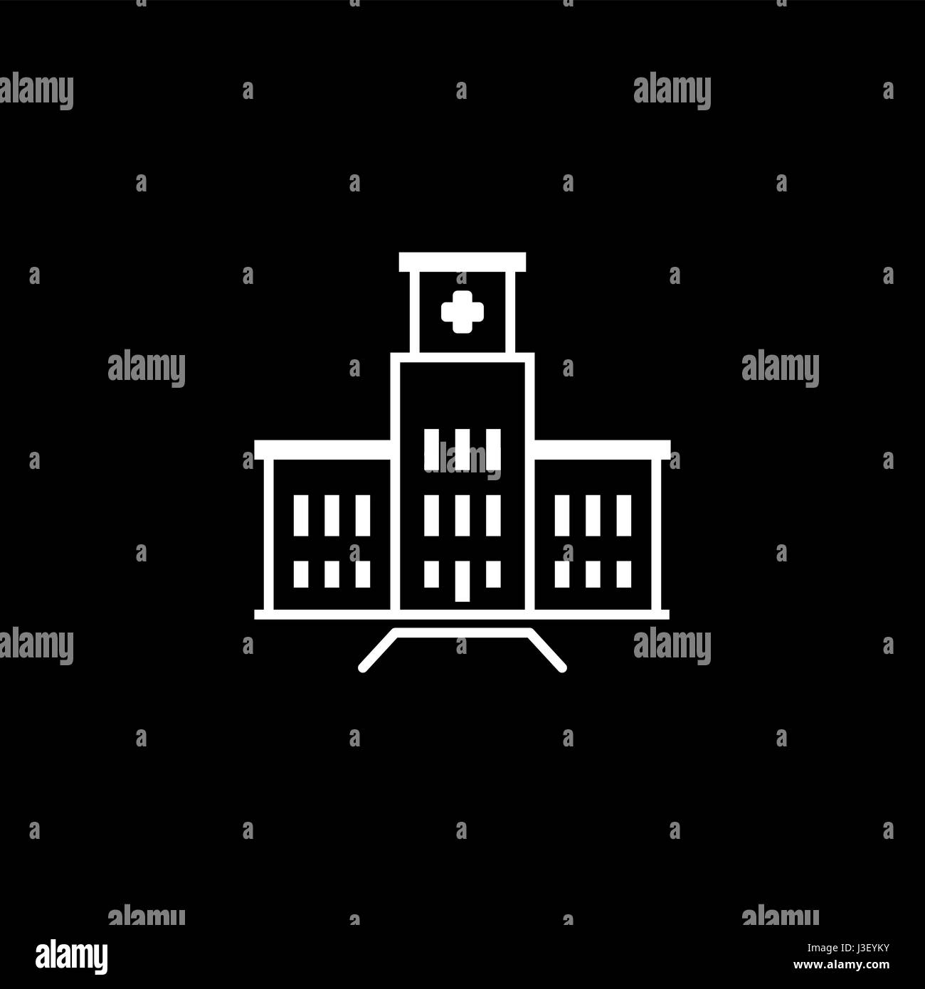 Hospital Complex Icon. Flat Design Stock Vector Image & Art - Alamy
