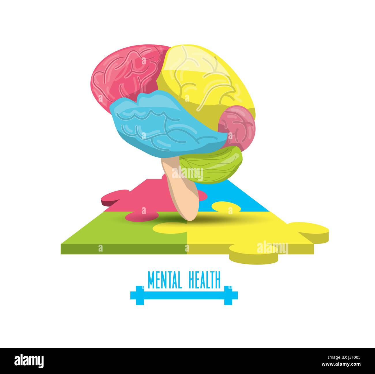 color brain with puzzle mental game Stock Vector Image & Art - Alamy