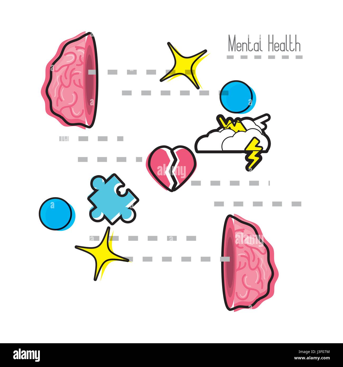 Heart inside brain inside head Stock Vector Images - Alamy