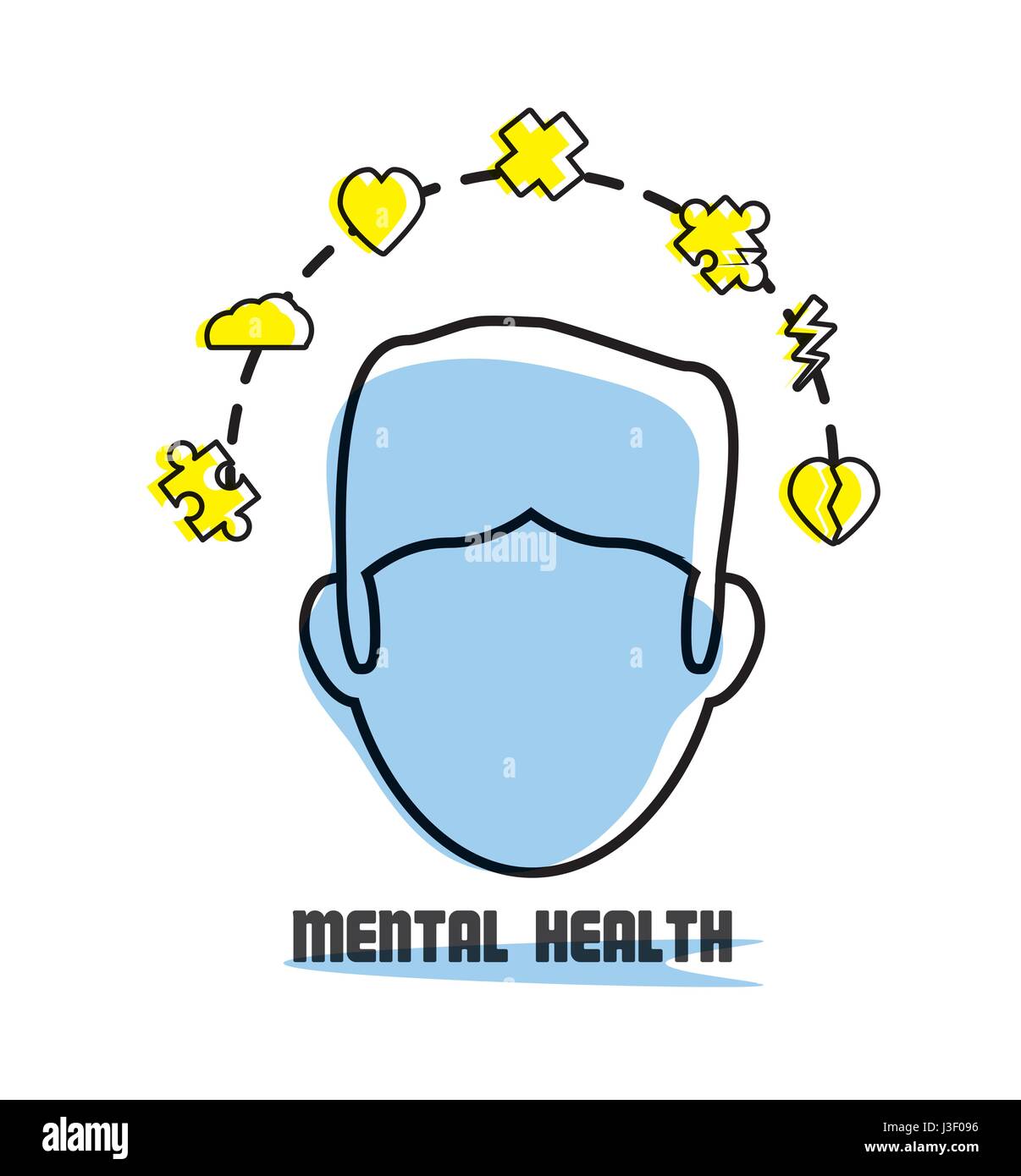 man with healthy mentality icons around Stock Vector Image & Art - Alamy