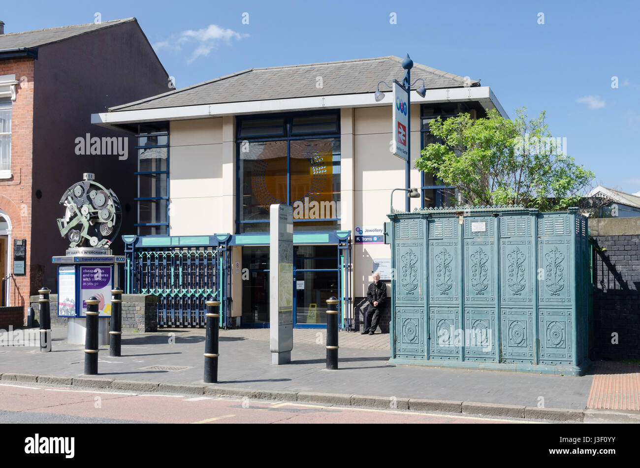 Train and Metro station in Birmingham's Jewellery Quarter Stock Photo ...