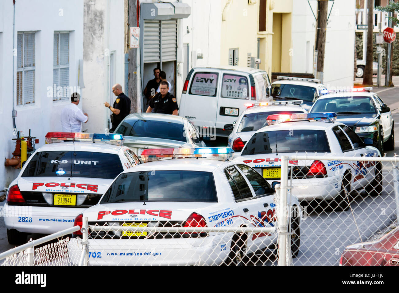 Miami Beach Florida,alley,police pursuit,cars,law enforcement,fight ...