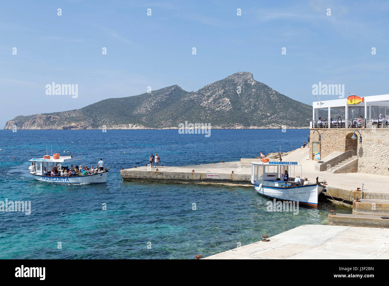 ferry to Sa Dragonera Island, Sant Elm, Mallorca, Spain Stock Photo - Alamy