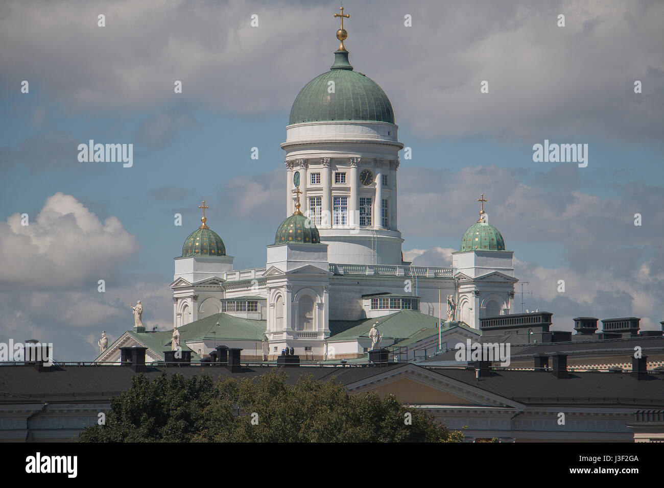 Helsinki Cathedral at the senate square, Helsinki, Finland Stock Photo ...