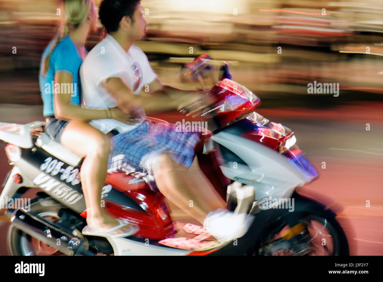 Miami Beach Florida,Ocean Drive,motorcycle motorcycles,motor scooter ...