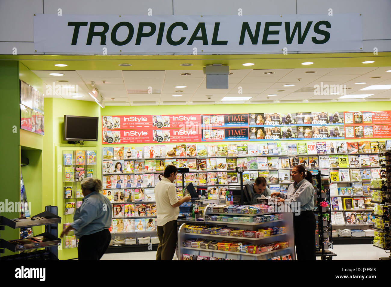 Miami Florida International Airport MIA,newsstand newspaper vendor ...