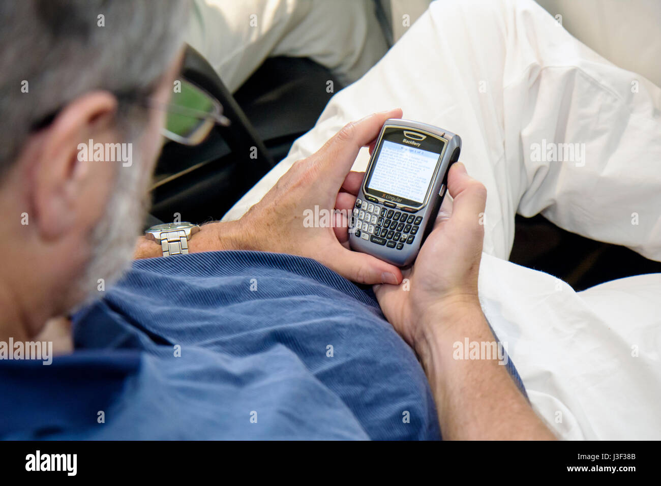 Miami Beach Florida,adult adults man men male,Blackberry,mobile phone ...