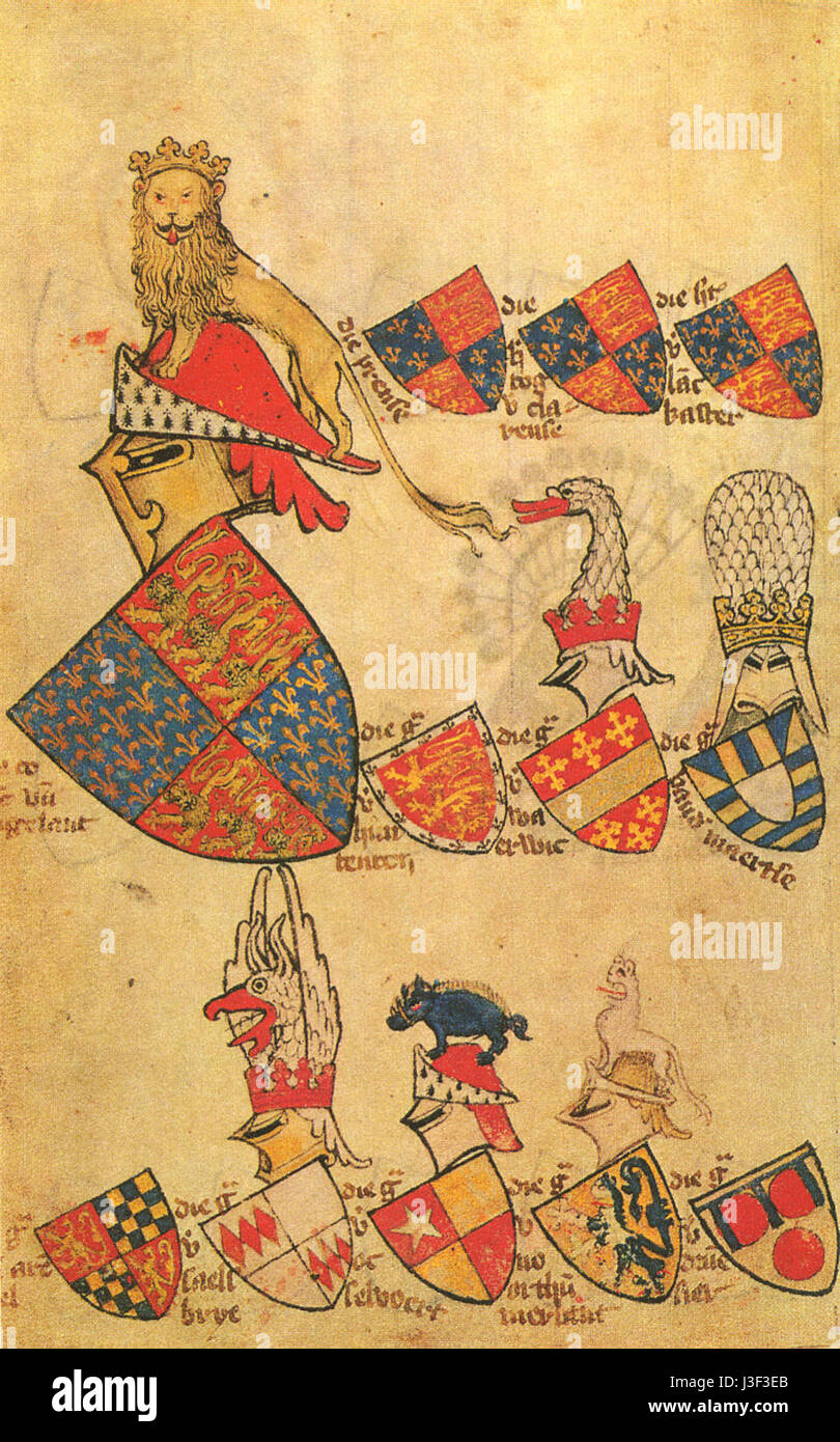 Gelre Folio 56v is a page from the 15th-century manuscript, known for ...