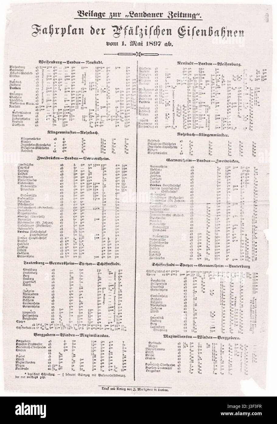Fahrplan 1897 is a historical railway timetable from Germany ...