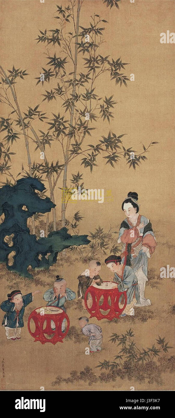 Five sons passing the imperial examination Stock Photo - Alamy