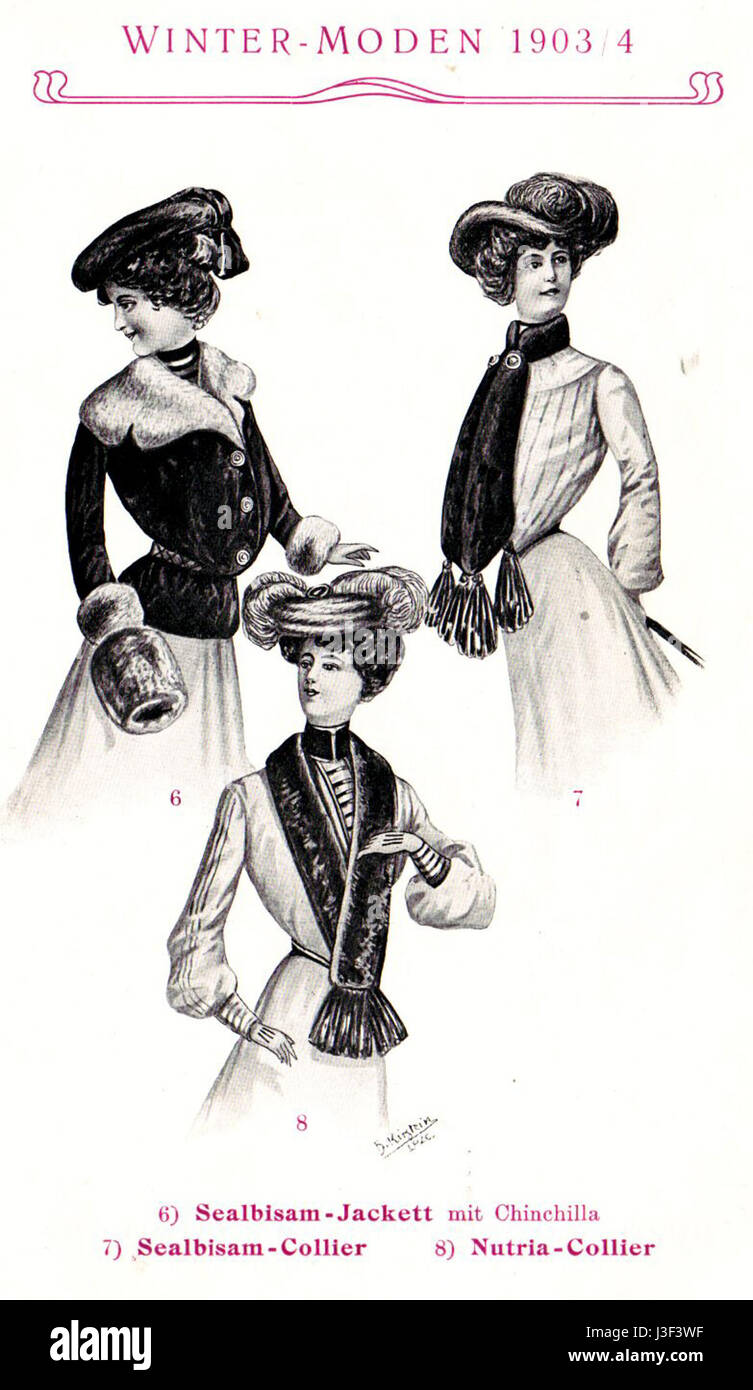 Fur clothing in 1903 featured elegant designs and high-quality ...