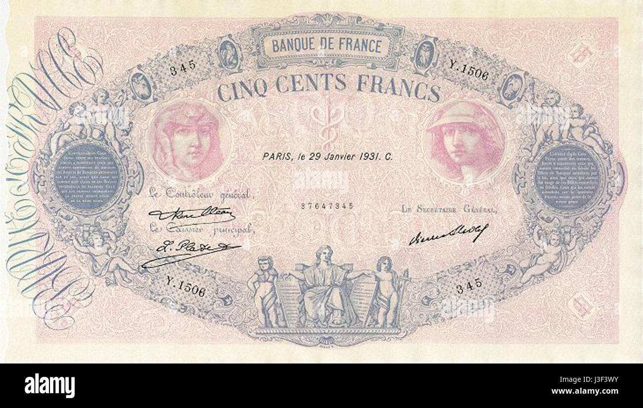 500 francs hi-res stock photography and images - Alamy