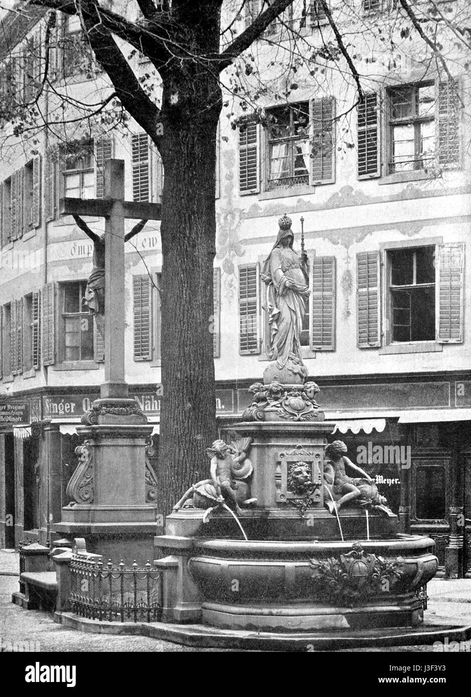 This image depicts an architectural element or structure in Freiburg ...