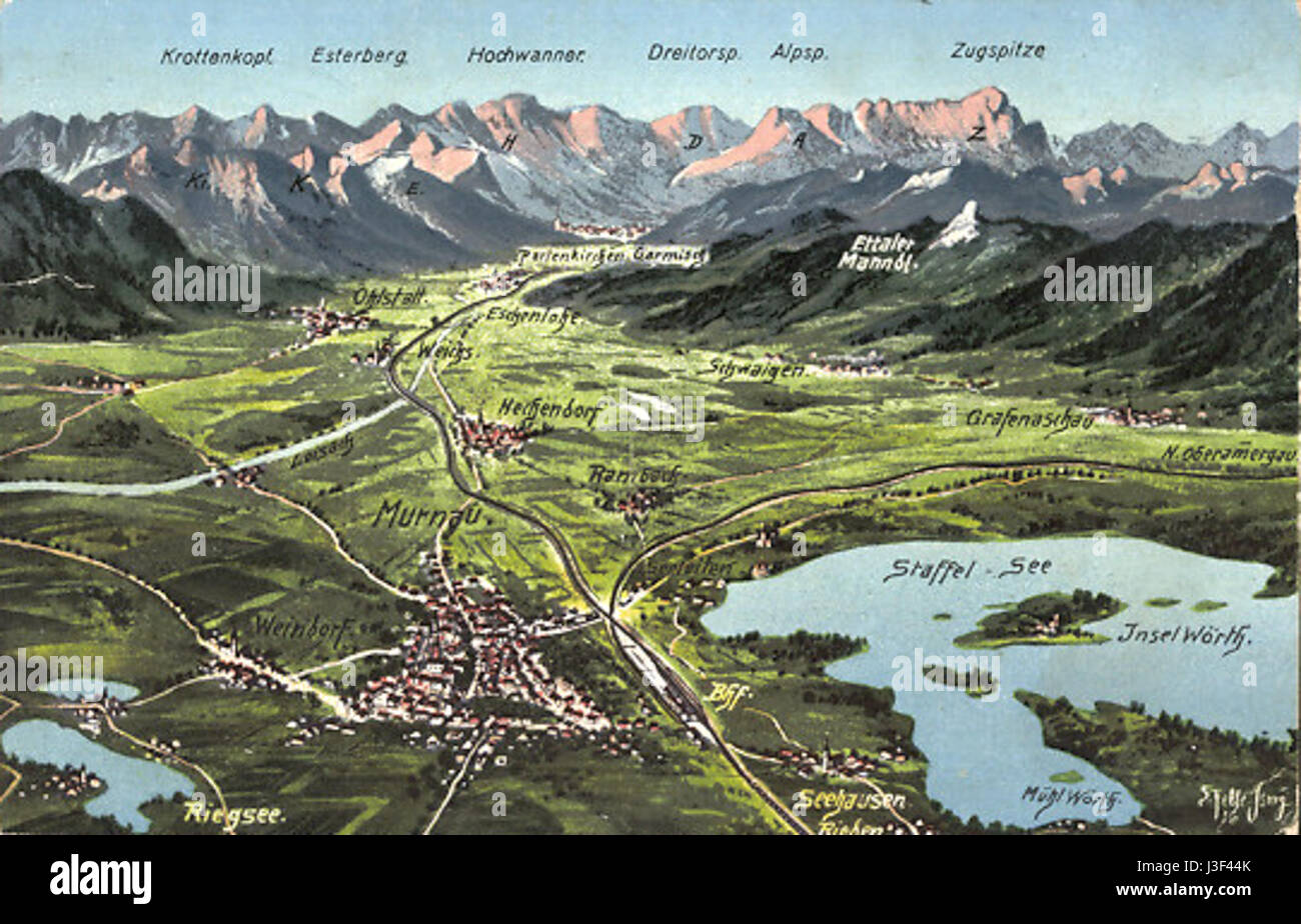 Map of staffelsee hi-res stock photography and images - Alamy