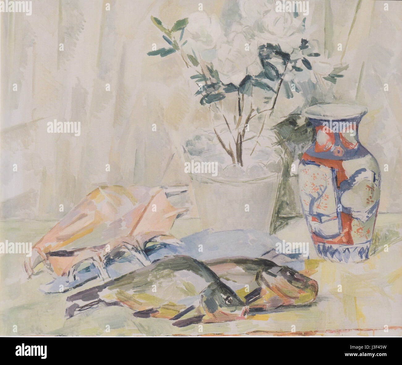 Felix Esterlâ€™s still life painting 'Stillleben mit Fischen, Muschel ...